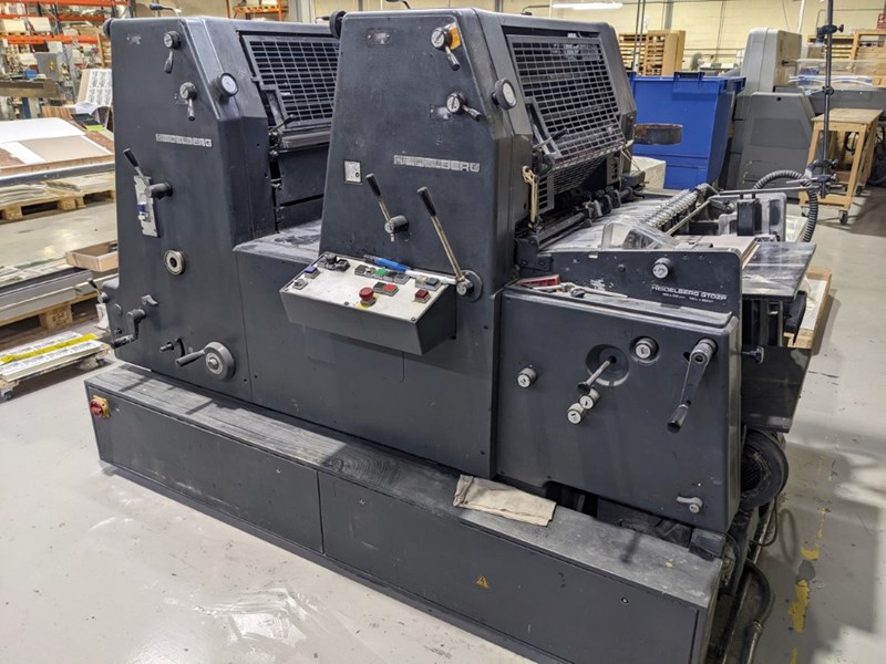 2 color Used Heidelberg GTO 52 ZP Two Colour Offset Press year 1989 ...