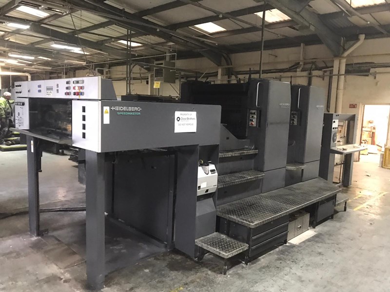2 color Used Heidelberg SM 102 2 P Two Colour Offset Press year 1997 ...