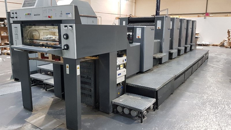 5 color Used Heidelberg Speedmaster 74 5 + L Five Colour Offset Press ...