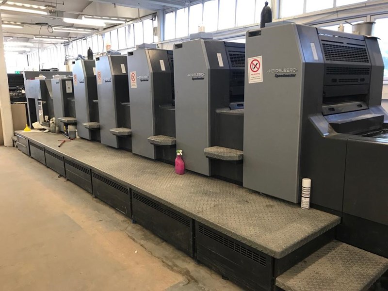 5 color Used Heidelberg SM 74 5 + L Five Colour Offset Press year 2007 ...