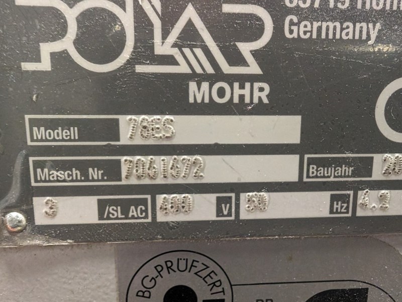Used Polar 78 ES Programmatic Guillotine year 2000 | PressCity