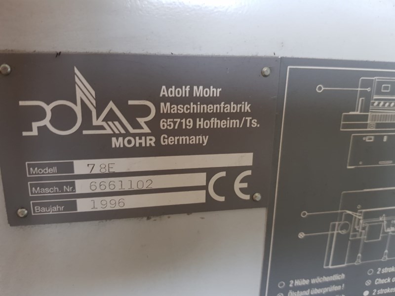 Used Polar 78 E Programmatic Guillotine year 1996 | PressCity