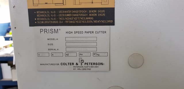 Used Prism 92 cm Programmatic Guillotine year 2008 | PressCity