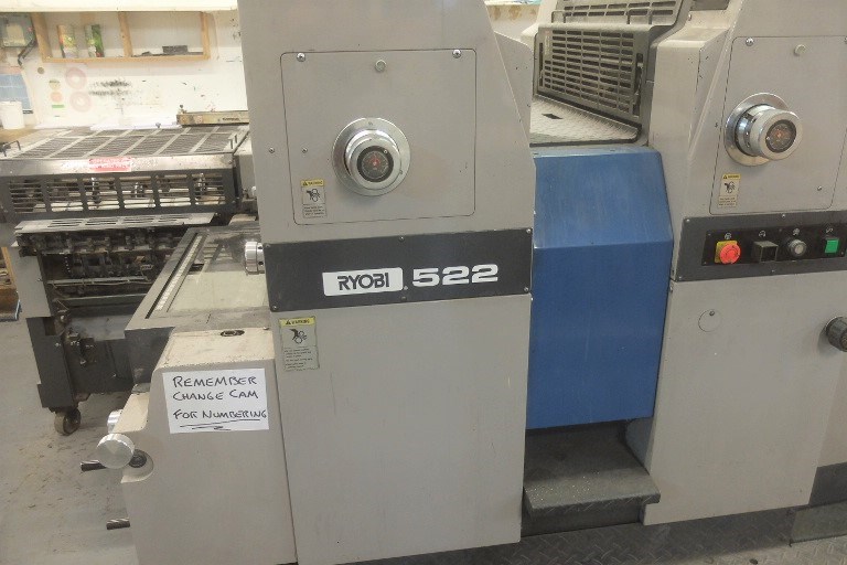 2 color Used Ryobi 522 with N + P Two Colour Offset Press year 1995 ...