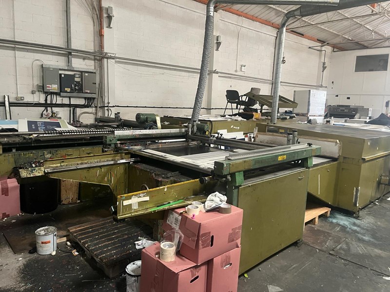 Used Svecia SM Semimatic Screen Printing Machine year 1988 with UV ...
