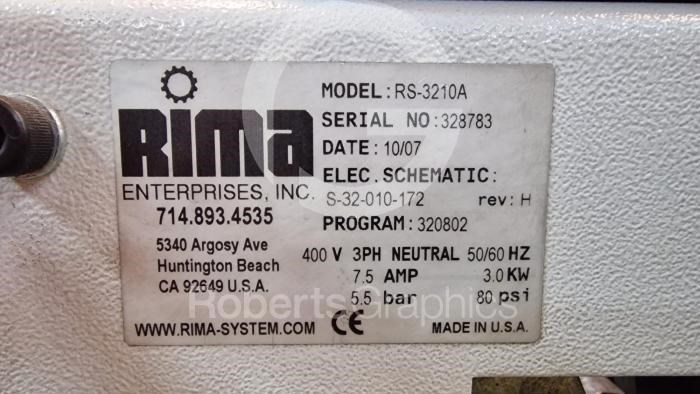 Used RIMA RS-3210A year 2007 | PressCity