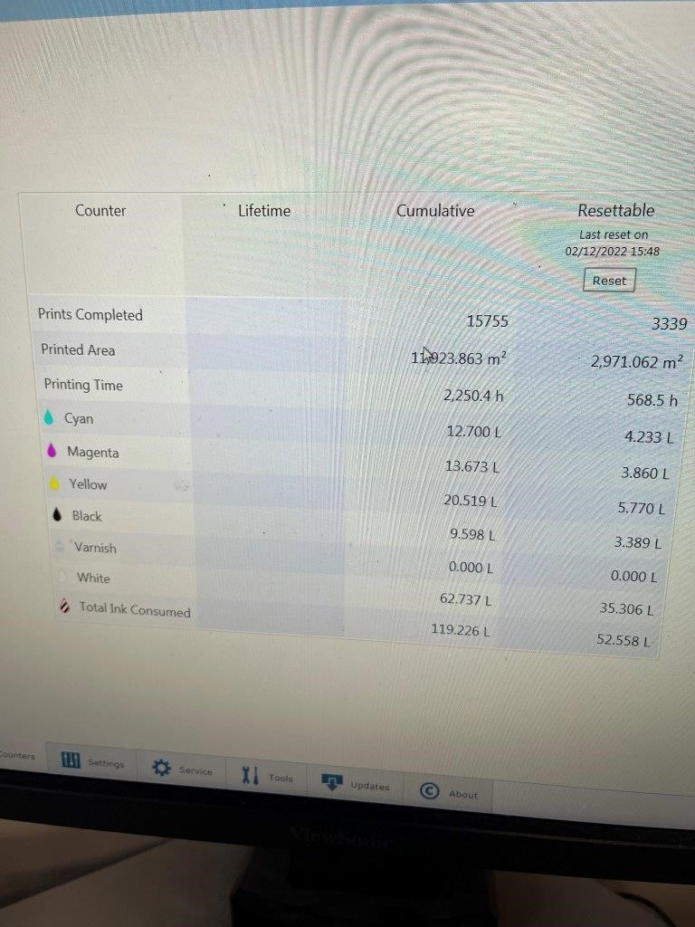 Used CANON OCE ARIZONA 1260XT FLATBED UV PRINTER 3.5x2.5M year 2017 ...